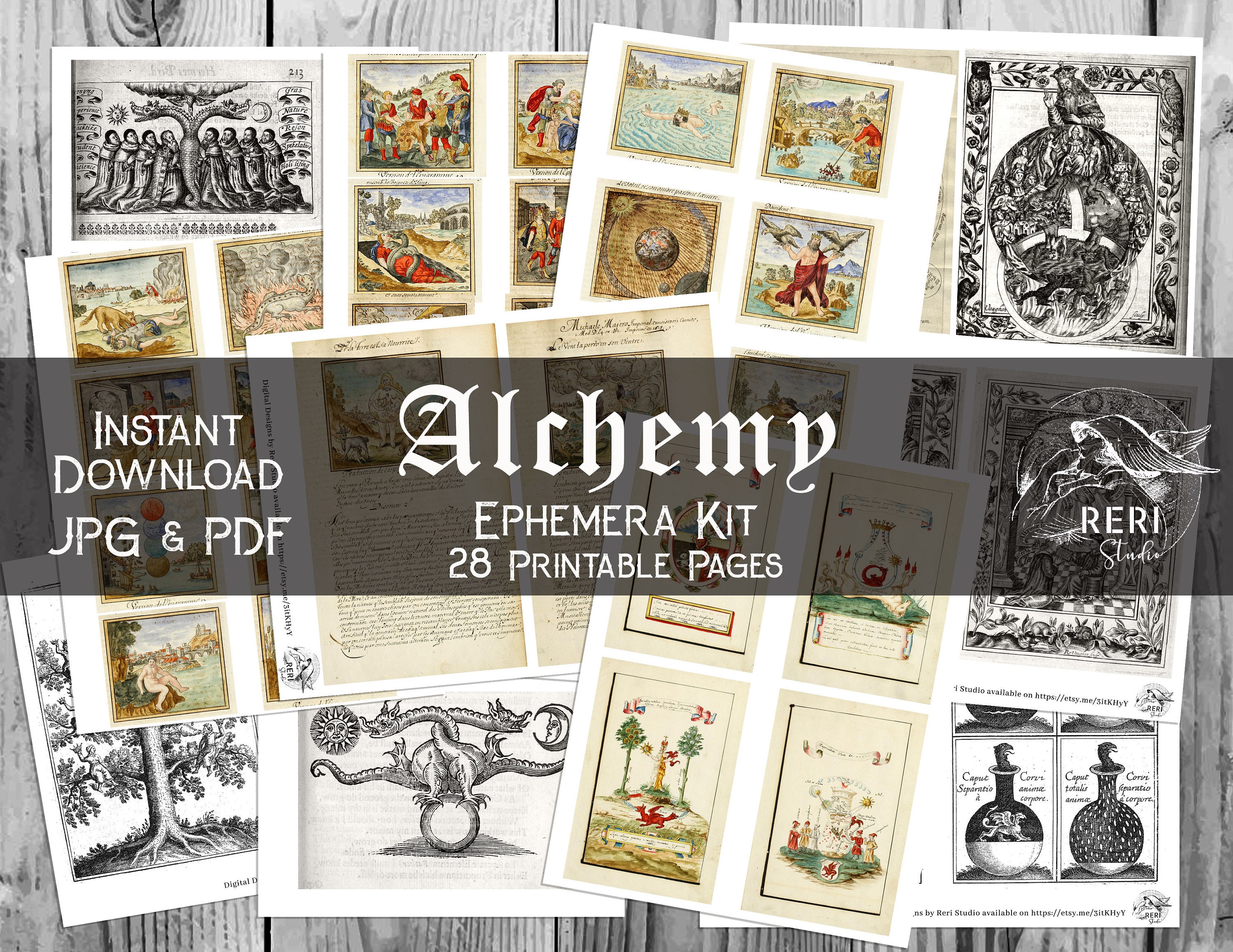 Printable Alchemist Ephemera Bundle With Over 100 Alchemy and Occult ...