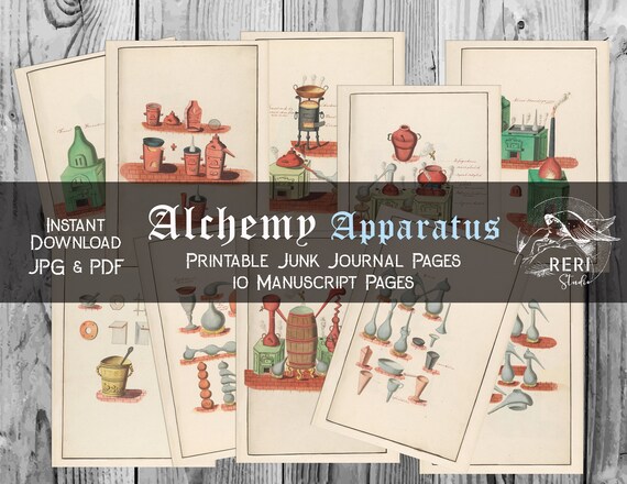 Alchemy Apparatus 10 Alchemical Manuscripts Pages Printable - Etsy UK