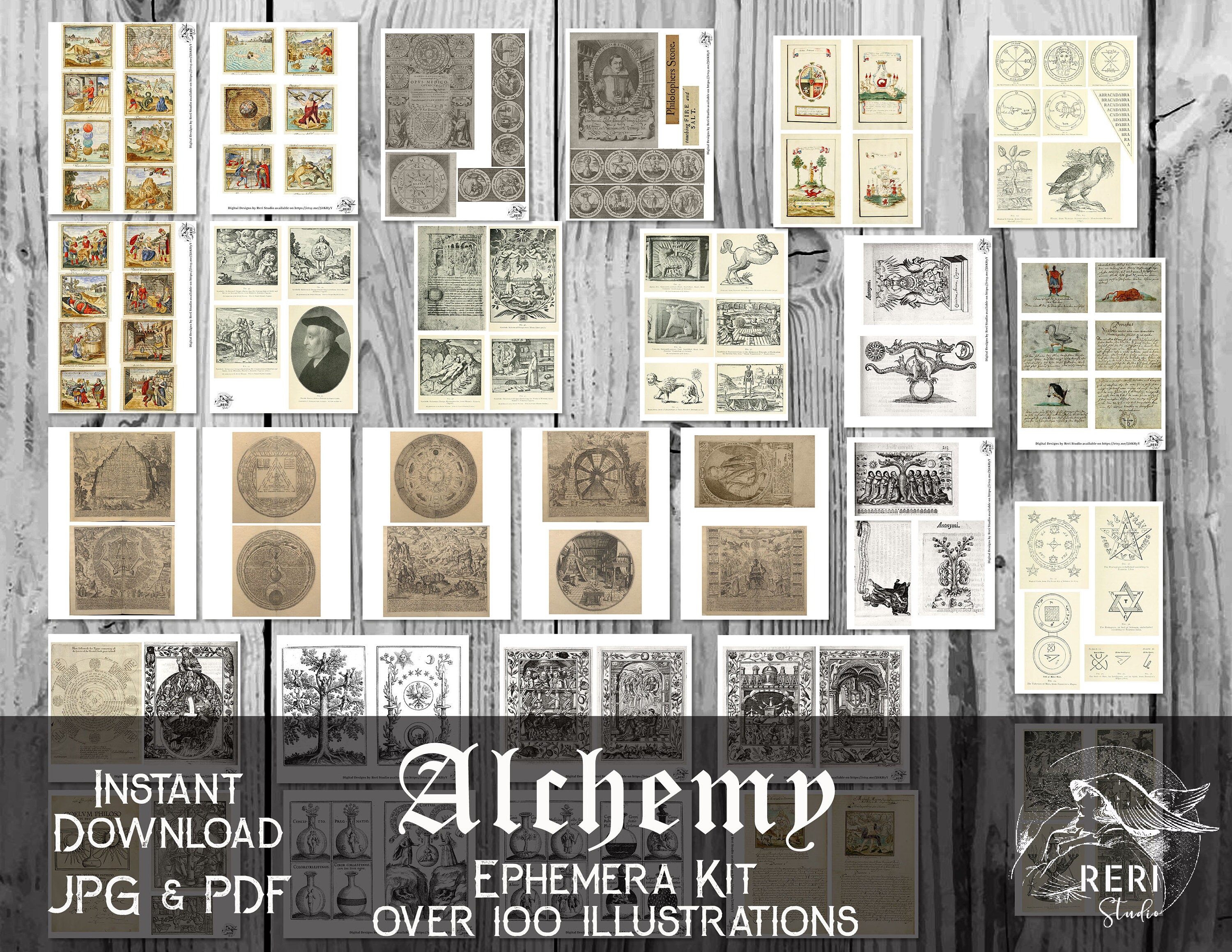 Printable Alchemist Ephemera Bundle With Over 100 Alchemy and Occult ...
