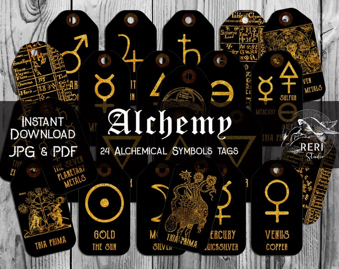 Rare Alchemical Manuscripts Pages SET 2 Printable Alchemy Junk Journal ...