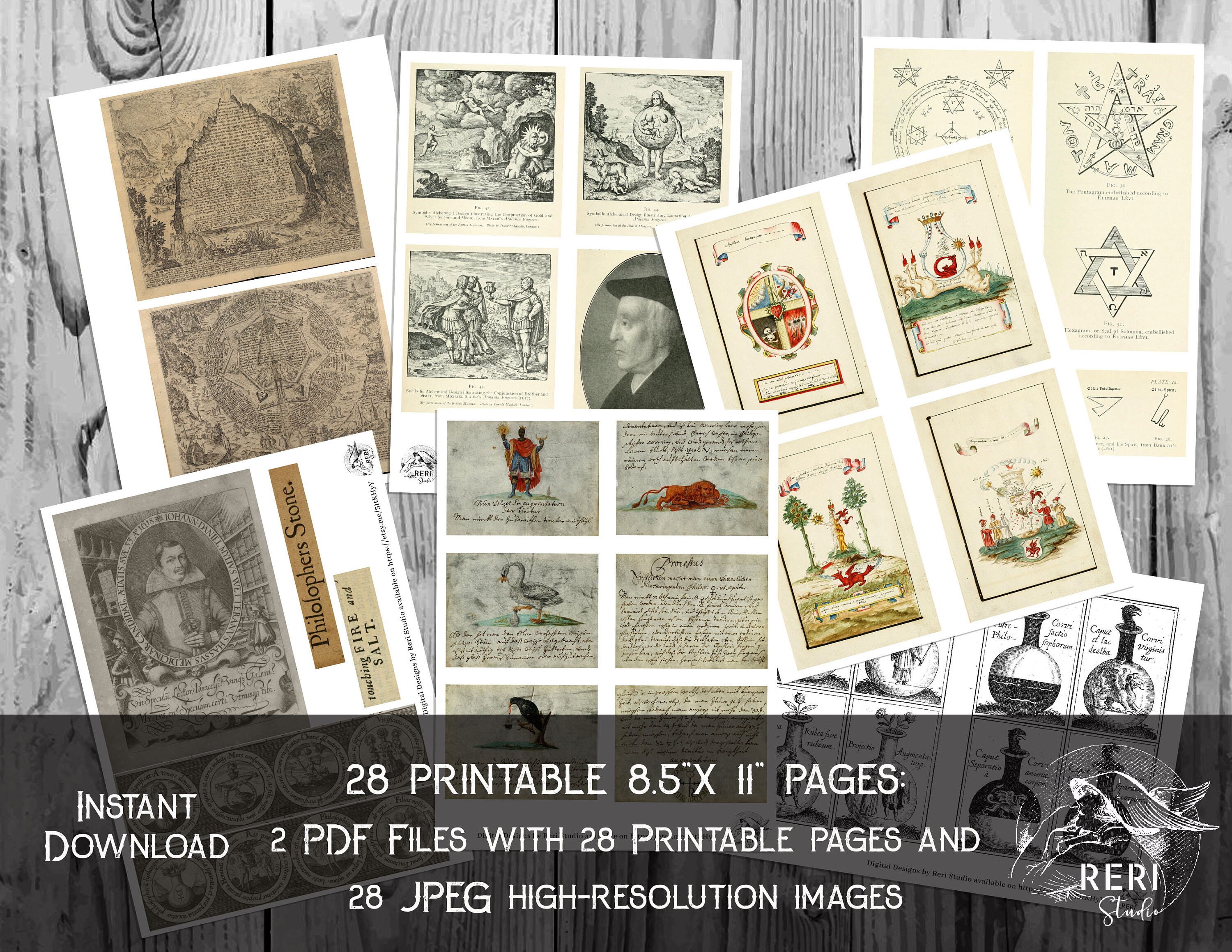 Printable Alchemist Ephemera Bundle With Over 100 Alchemy and Occult ...