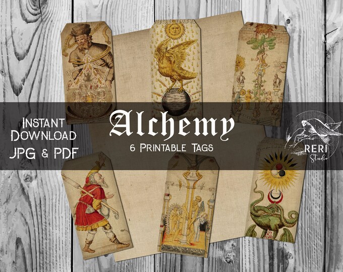 Rare Alchemical Manuscripts Pages SET 2 Printable Alchemy Junk Journal ...