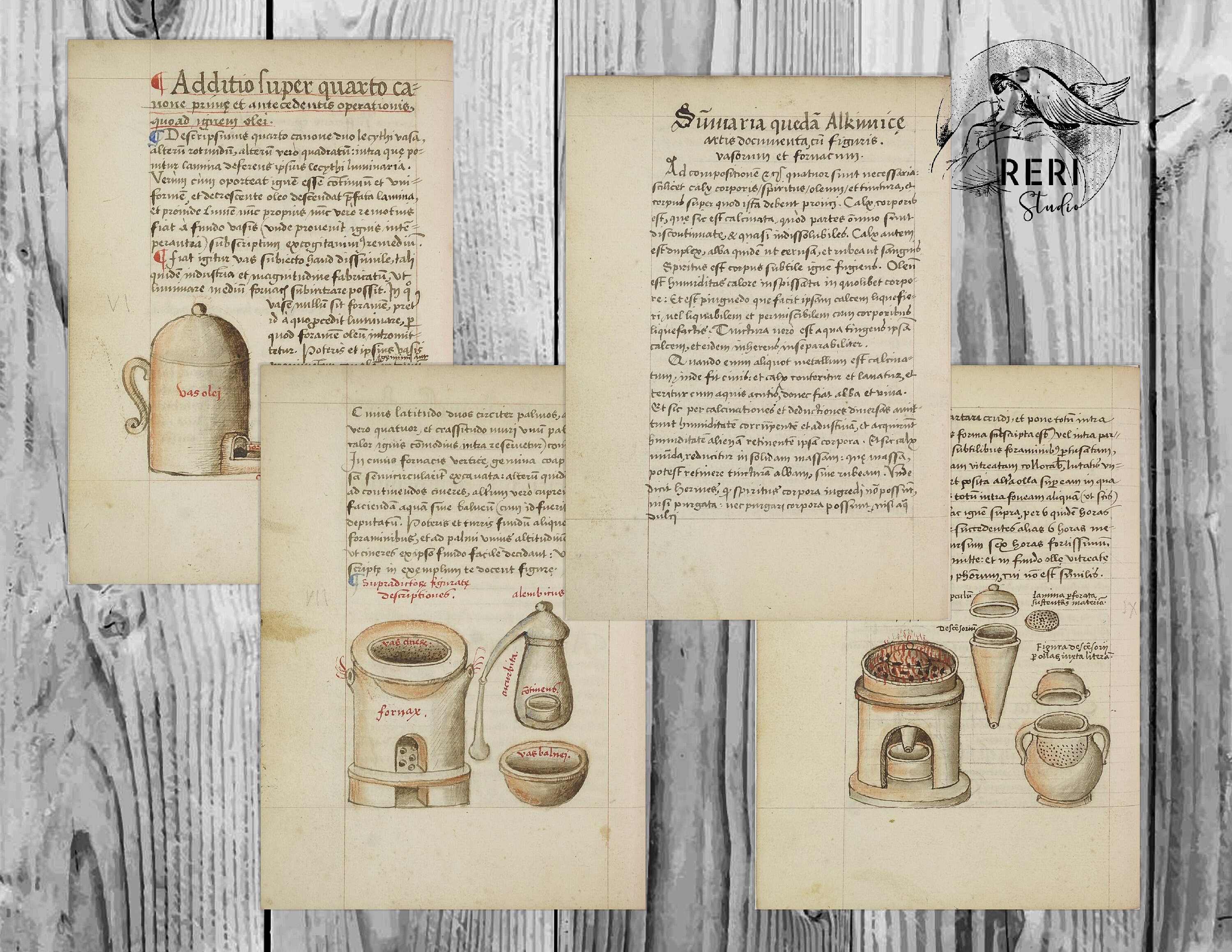 Alchemy Apparatus Rare Alchemical Manuscripts Pages, Printable Junk ...