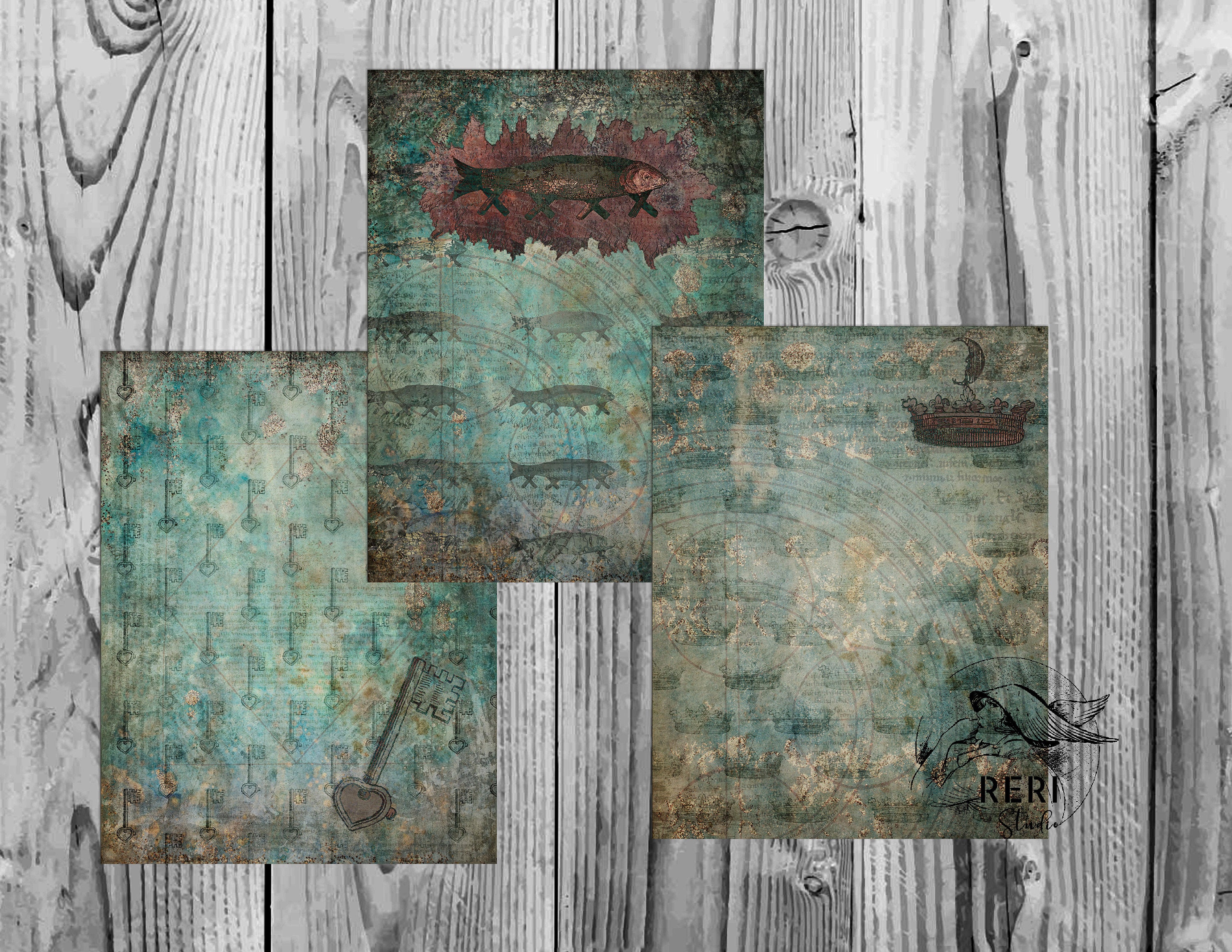 The Hand of the Philosophers 7 Digital Papers Printable - Etsy