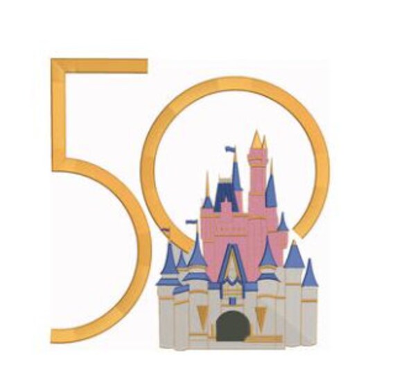 Princess Castle Embroidery Design 50th Anniversary - Etsy
