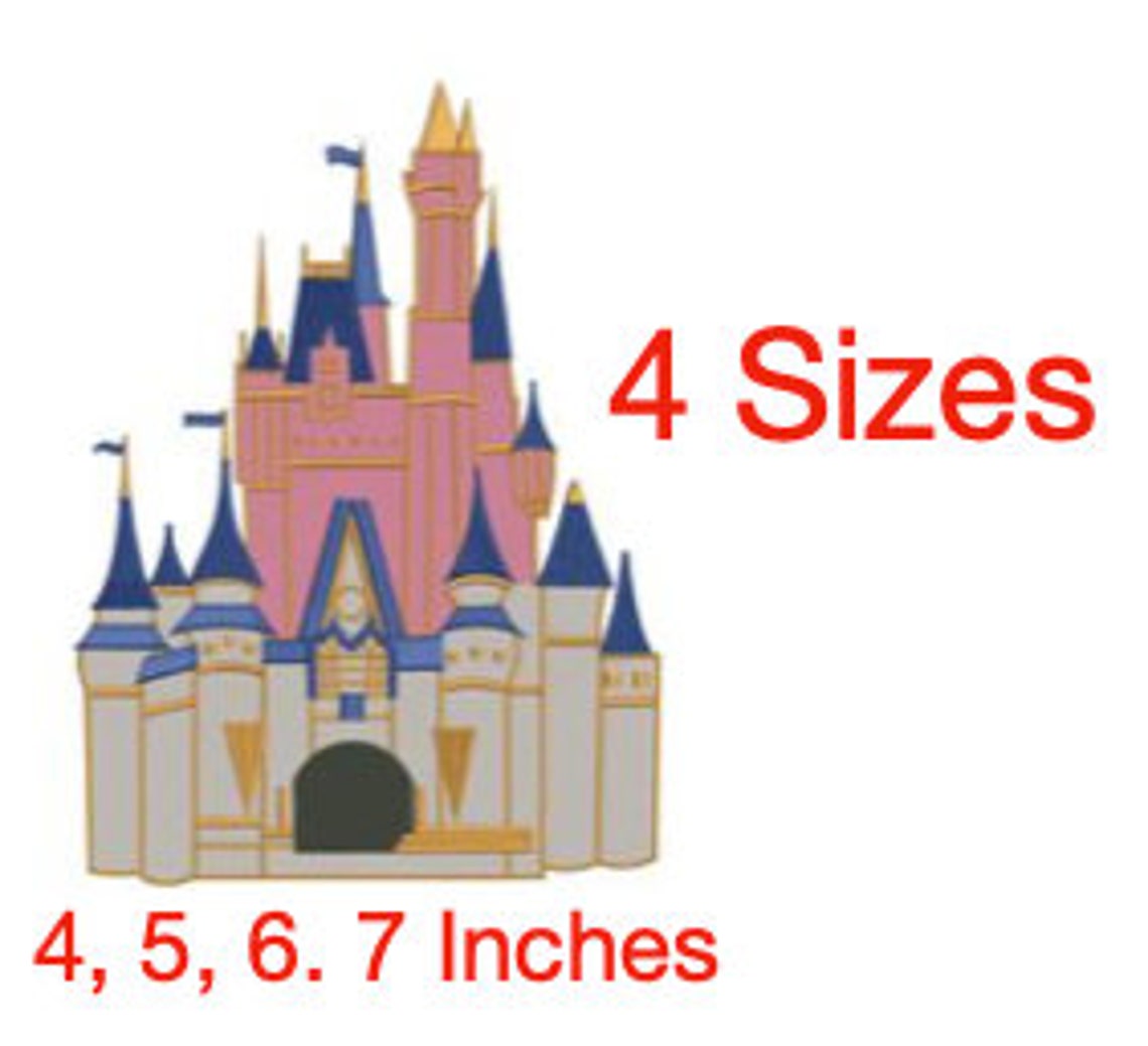Castle Embroidery Design Files - Etsy