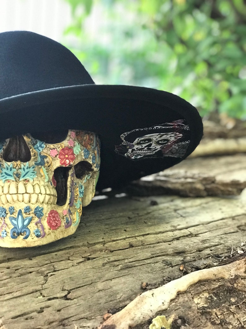Santa Muerte Fedora Hat - Etsy