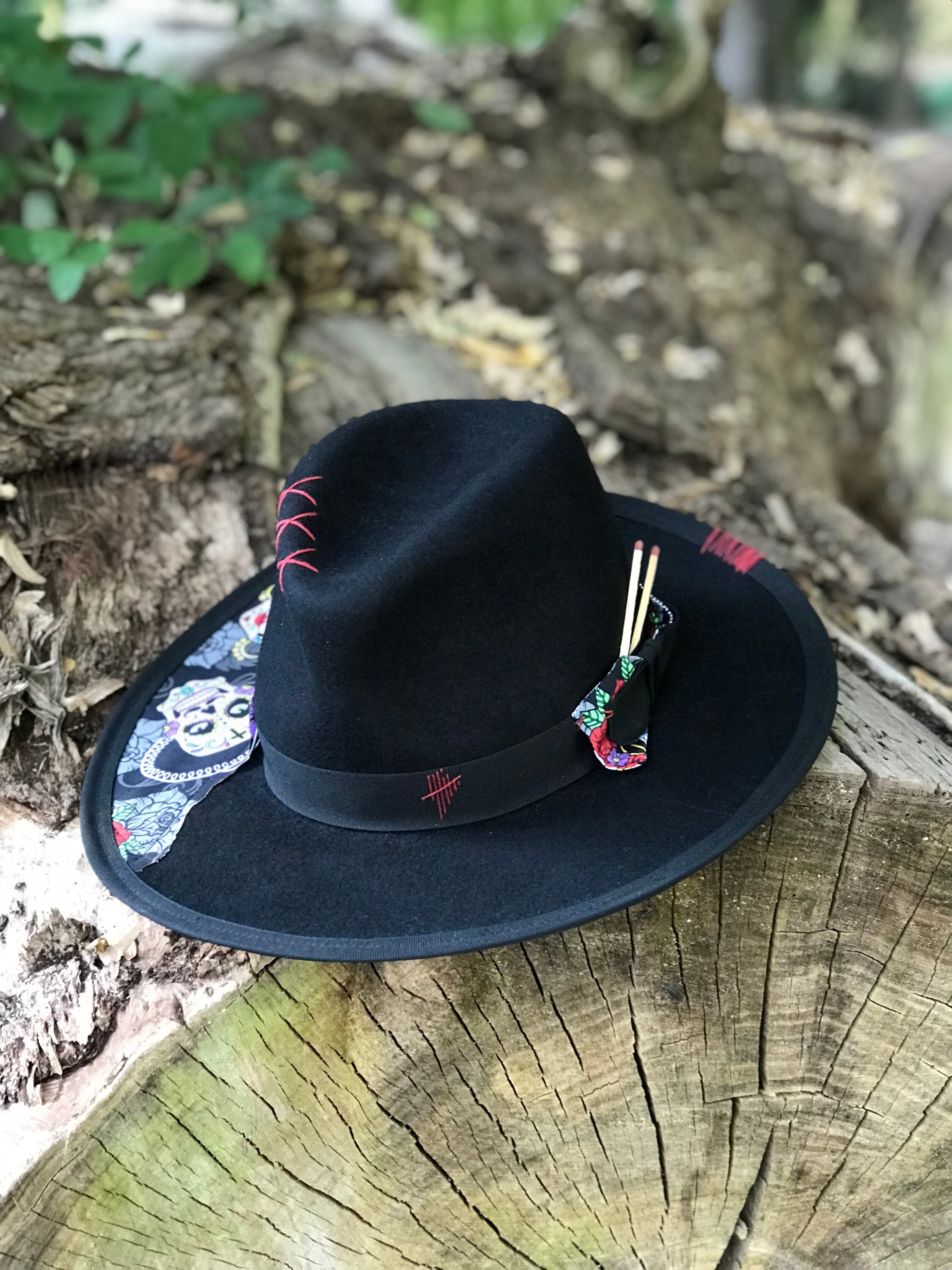 Santa Muerte Fedora Hat - Etsy