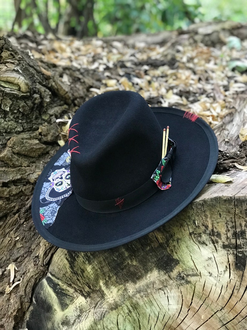 Santa Muerte Fedora Hat - Etsy