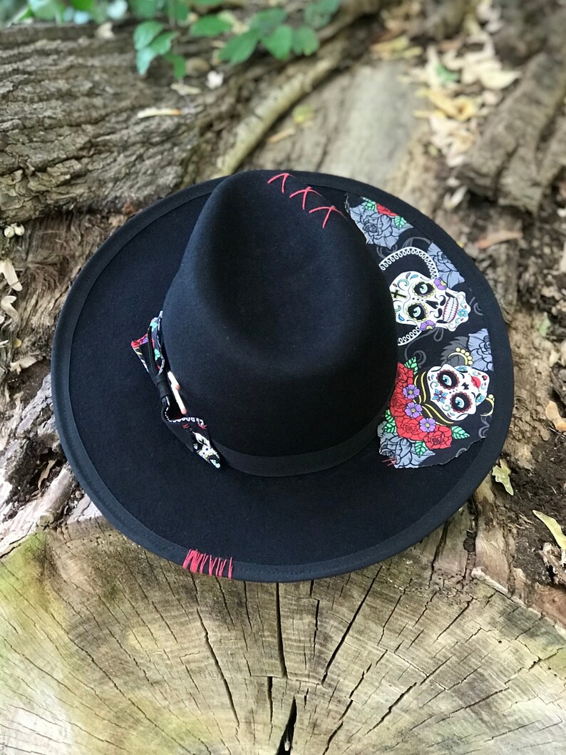 Santa Muerte Fedora Hat - Etsy