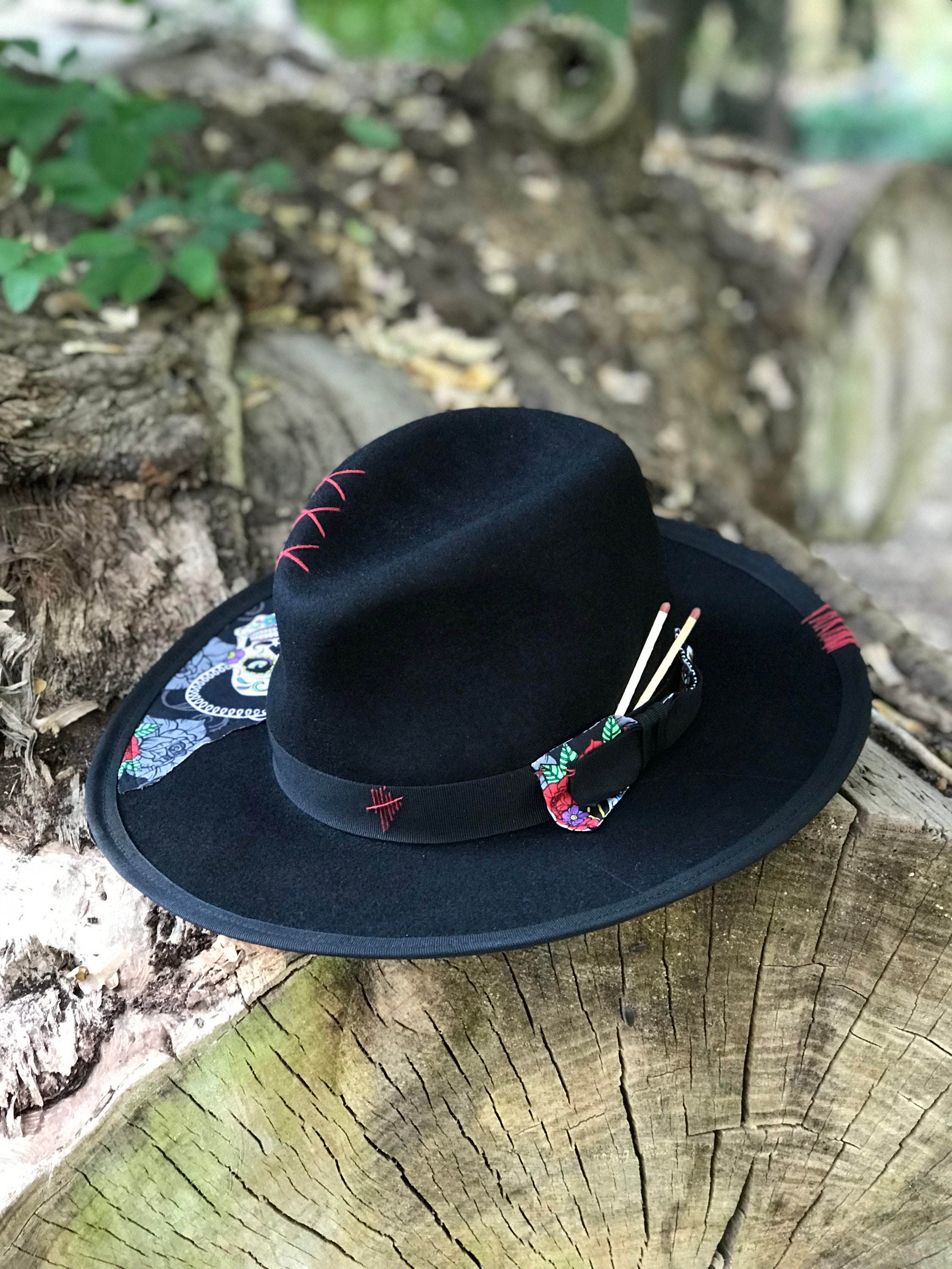 Santa Muerte Fedora Hat - Etsy