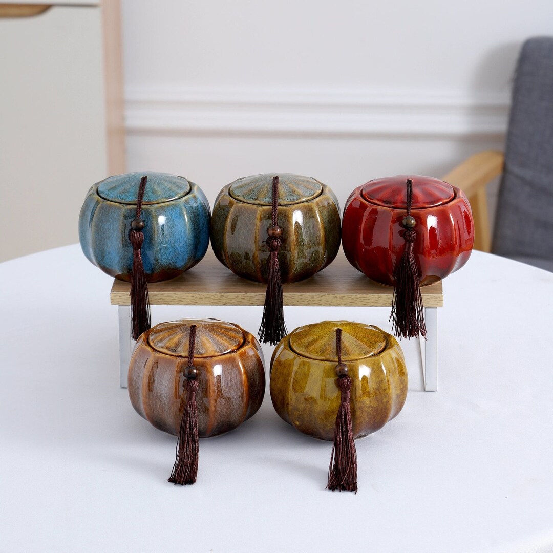 Retro Style Ceramic Canisters With Lid Multipurpose Storage Containers ...