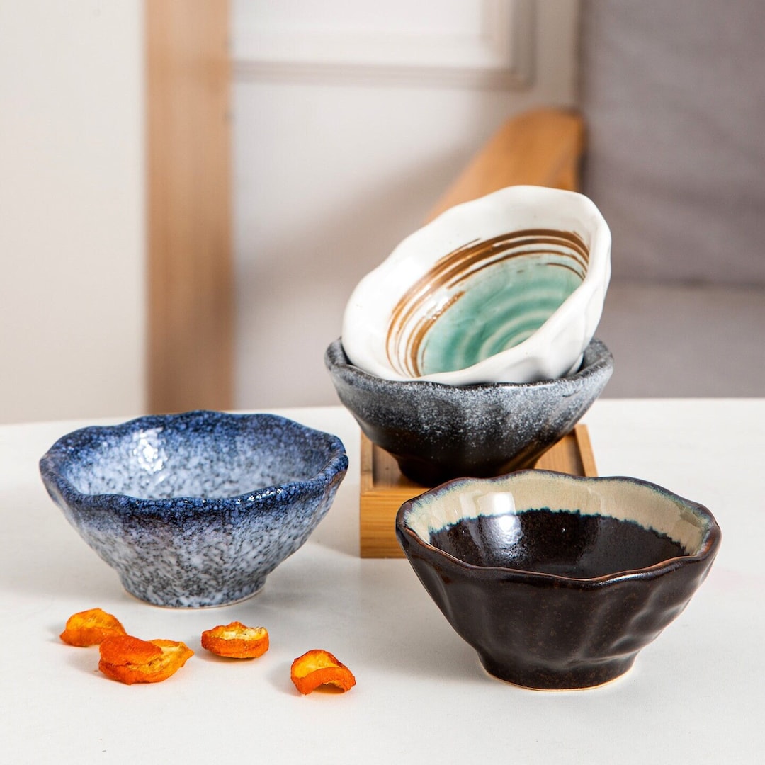 Mini Ceramic Bowls Retro Style Side Bowls Sauce Dishes Dinner Dishes ...