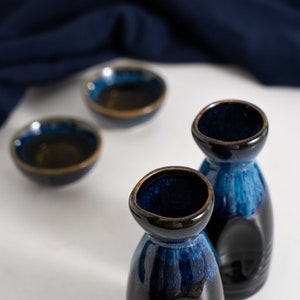 Japanese Style Ceramic Sake Set Sake Carafe With Cups - Etsy