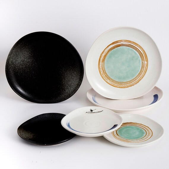 Irregular Shape Ceramic Dinner Plate Pottery Handmade - Etsy
