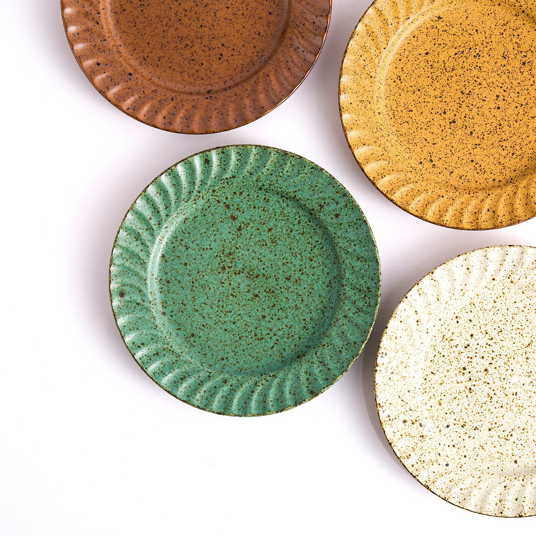 Ceramic Dinner Plates, Pottery Handmade Dining Plates, Serving & Salad ...