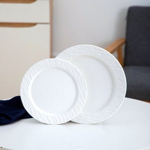 Black White Ceramic Dinner Plates Deep Plate Salad Serving Plate ...