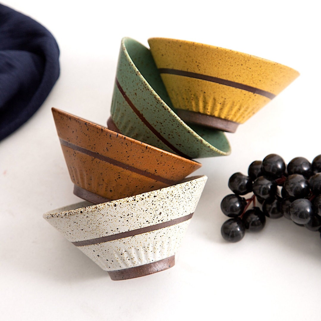 Rustic Ceramic Dinner Bowls, Ceramic Side Bowls, Soup Bowls, Dining ...