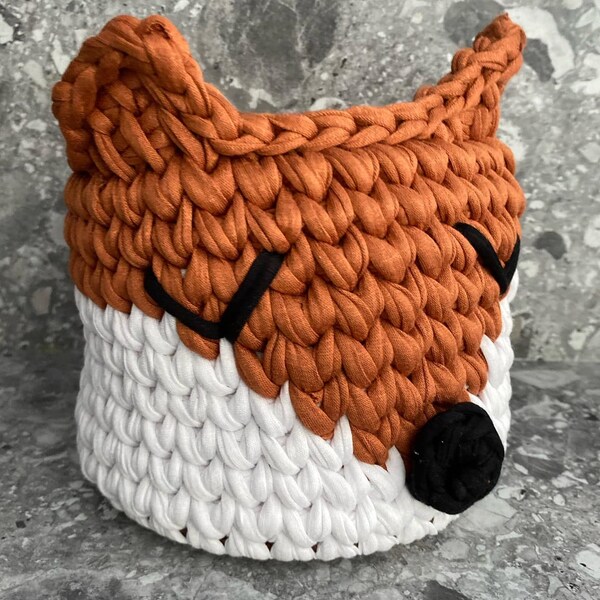 Crochet Fox Basket - Etsy