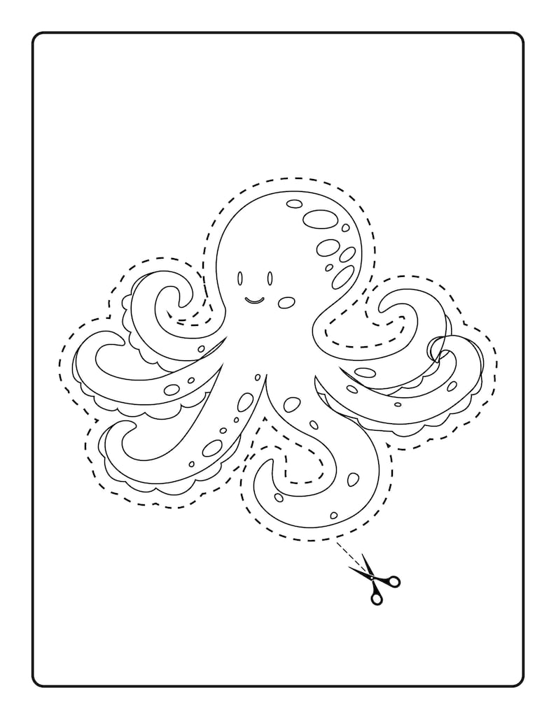 Learn to Cut Coloring Pages for Kids: 149 Page Activity Book (PDF) - Etsy