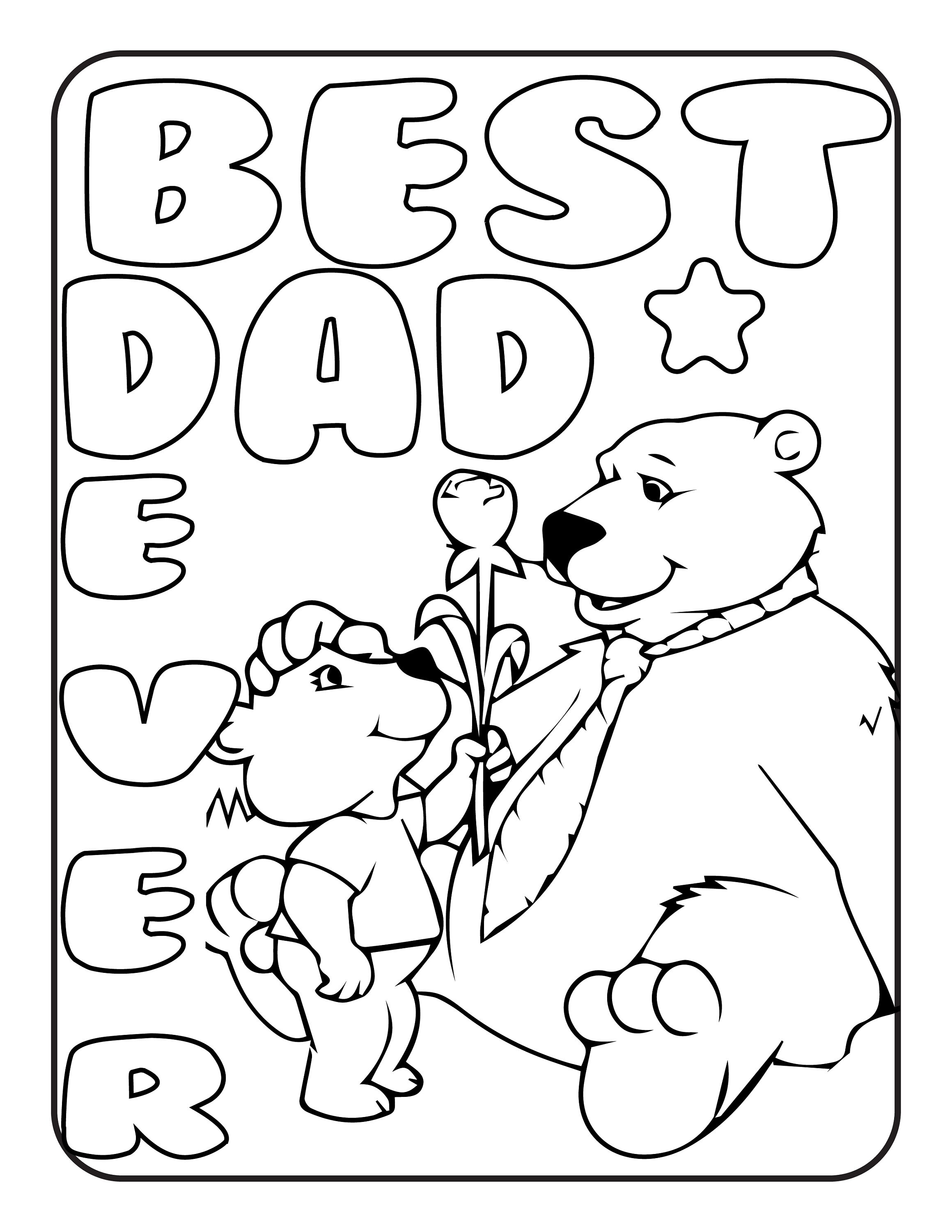 Fathers Day Coloring Pages Kids Coloring Activity 36 Pages Dad and Baby ...