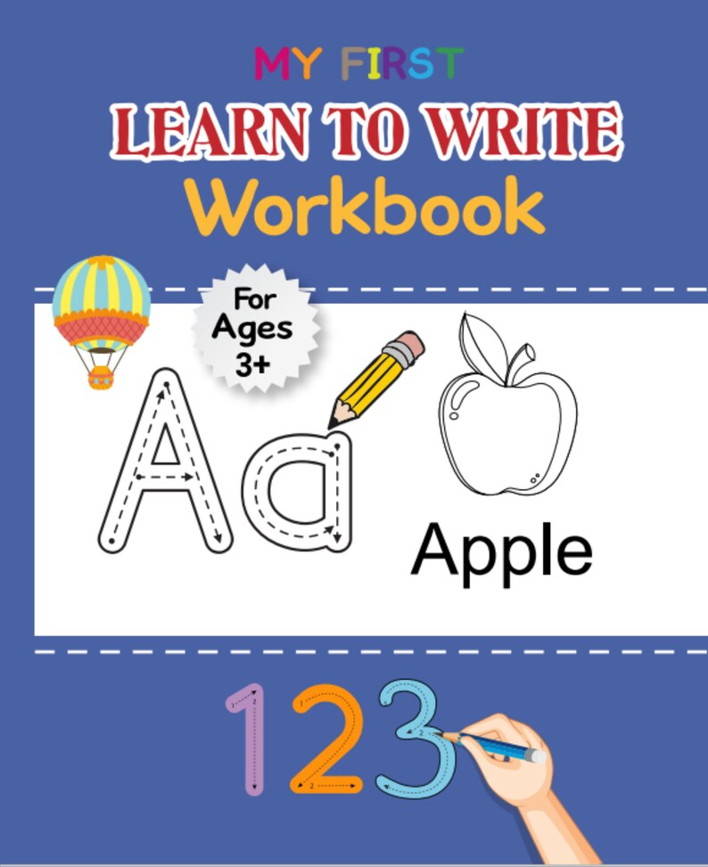 Kids Learn to Write Workbook: Alphabet Tracing, Preschool Activities ...