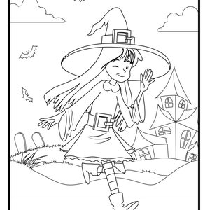Halloween Coloring Pages for Kids | Halloween Witch Coloring | Ghost ...
