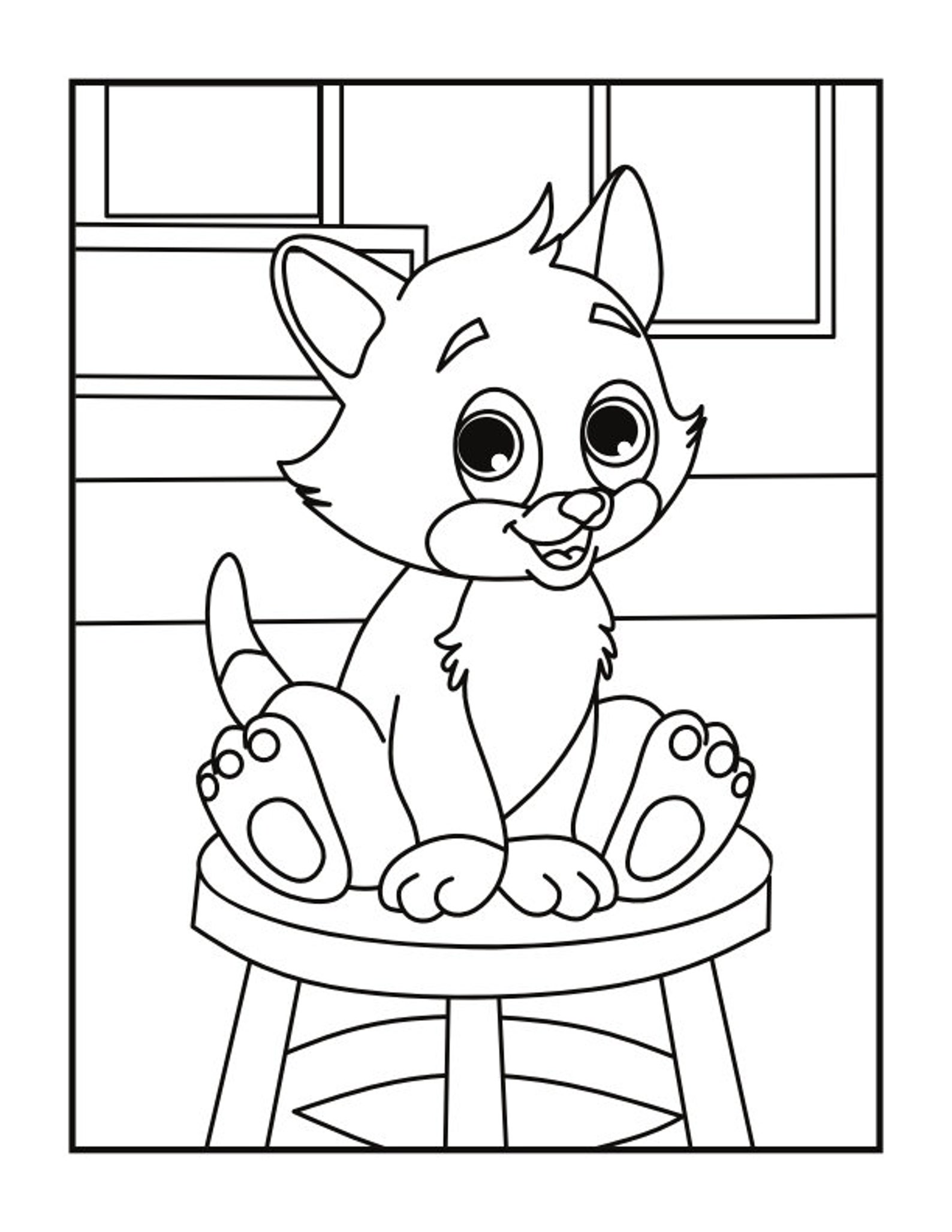 Cat Coloring Pages | Kids Coloring Activity Book (37 Pages) | Cat ...