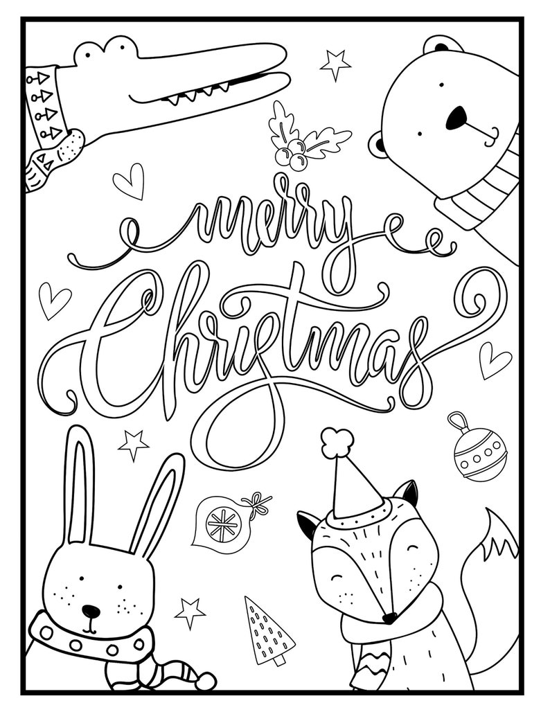 Merry Christmas Coloring Pages Christmas Coloring Book Printable PDF 20 ...