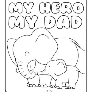 Fathers Day Coloring Pages Kids Coloring Activity 36 Pages Dad and Baby ...