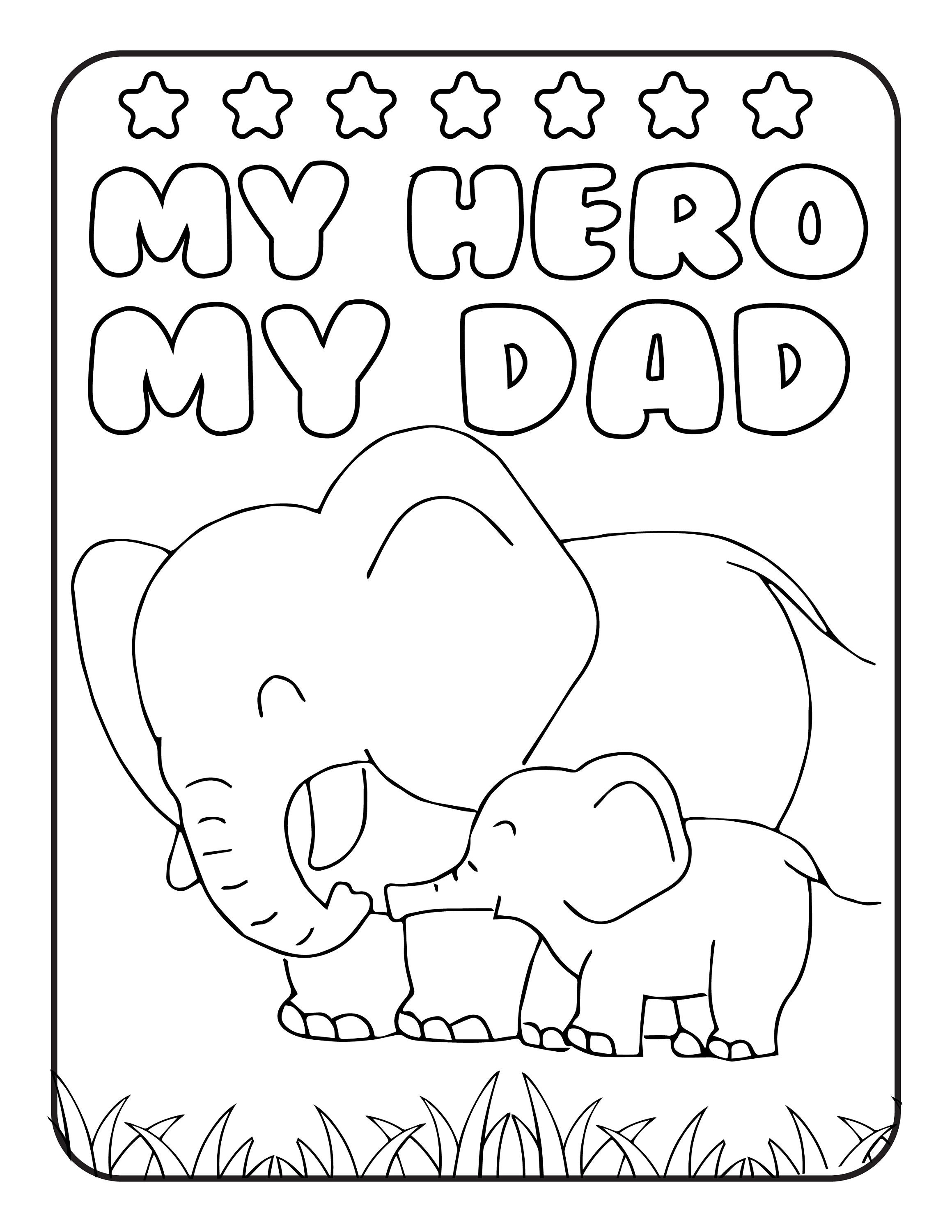 Fathers Day Coloring Pages Kids Coloring Activity 36 Pages Dad and Baby ...