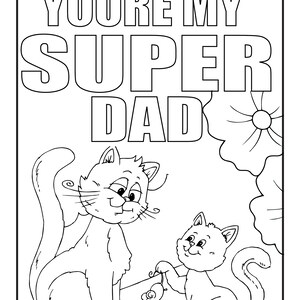 Fathers Day Coloring Pages Kids Coloring Activity 36 Pages Dad and Baby ...