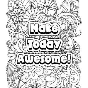 Inspirational Quotes Coloring Pages | Motivational Quote Coloring ...