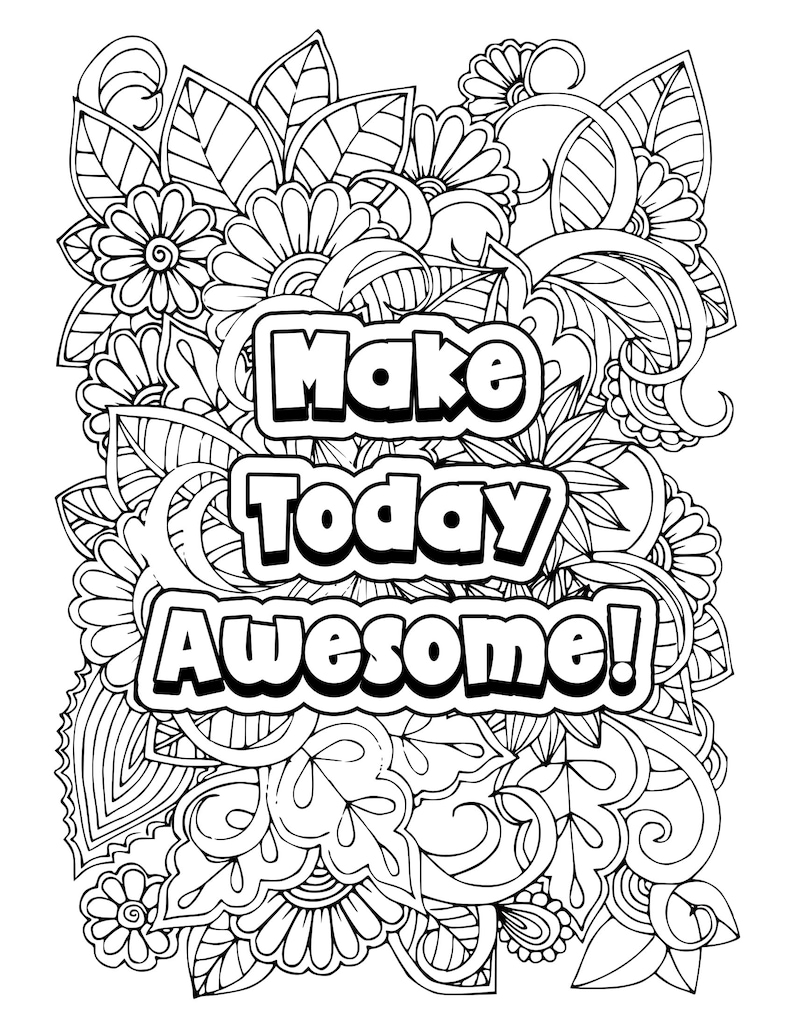 Inspirational Quotes Coloring Pages | Motivational Quote Coloring ...