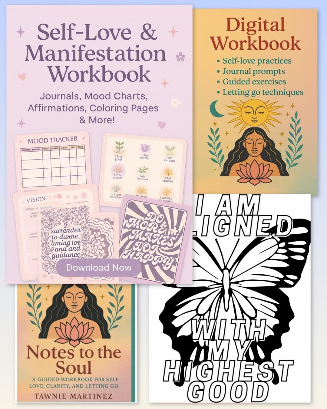 Self-love Digital Workbook | Shadow Work Journal | Inner Healing & Self ...