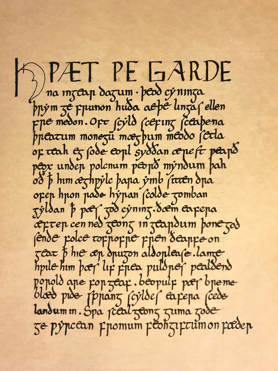 Beowulf Medieval Anglo-saxon Manuscript Handmade - Etsy