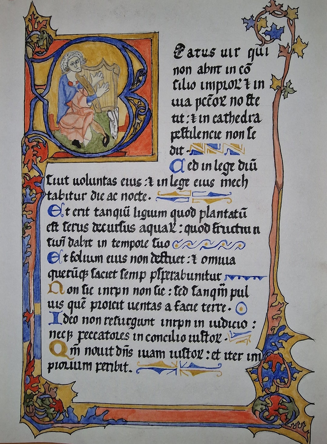 Medieval Manuscript Copy Handmade - Etsy