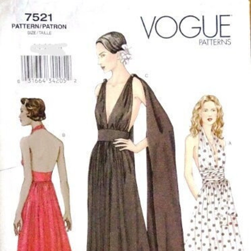 Backless Dress Pattern - Etsy