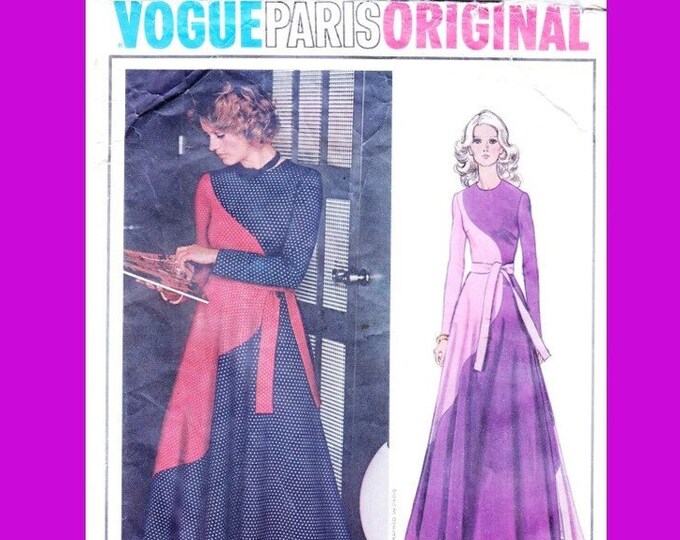 Vogue 2576 Sewing Pattern Vintage 1970s Lanvin Size 14 Uncut Asymmetric ... Vogue 2576 Sewing Pattern Vintage 1970s Lanvin Size 14 Uncut Asymmetric ...