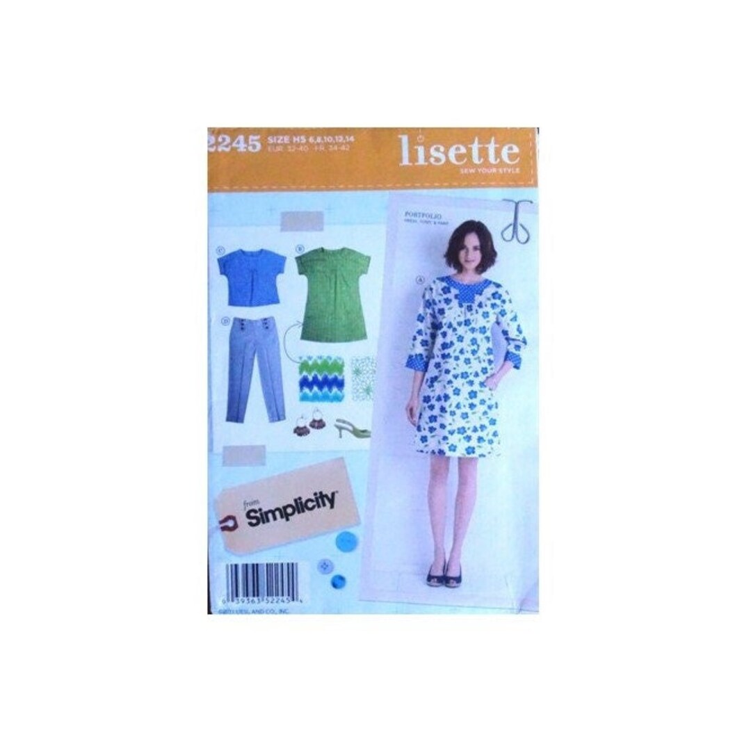 Simplicity 2245 Lisette Sewing Pattern, Sizes 6-14, Uncut, Portfolio Dress, Tunic, Top and Pants ...