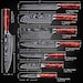 Stunning 8-piece Crimson Red Kitchen Knife Set With Damascus Pattern ...