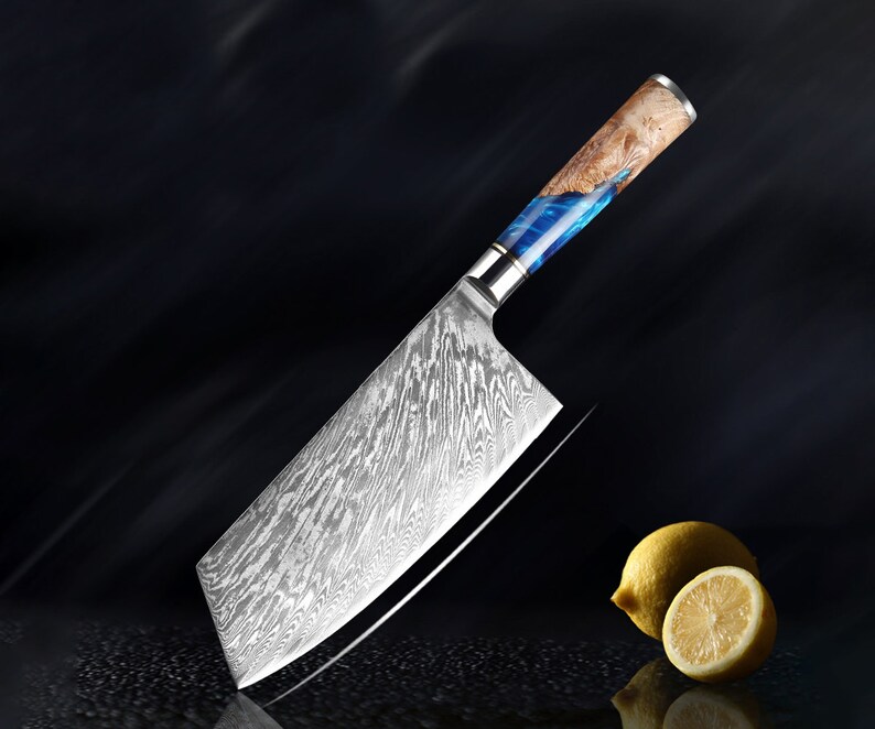 67-layer Damascus Steel Japanese Cleaver Knife Japanese VG10 - Etsy
