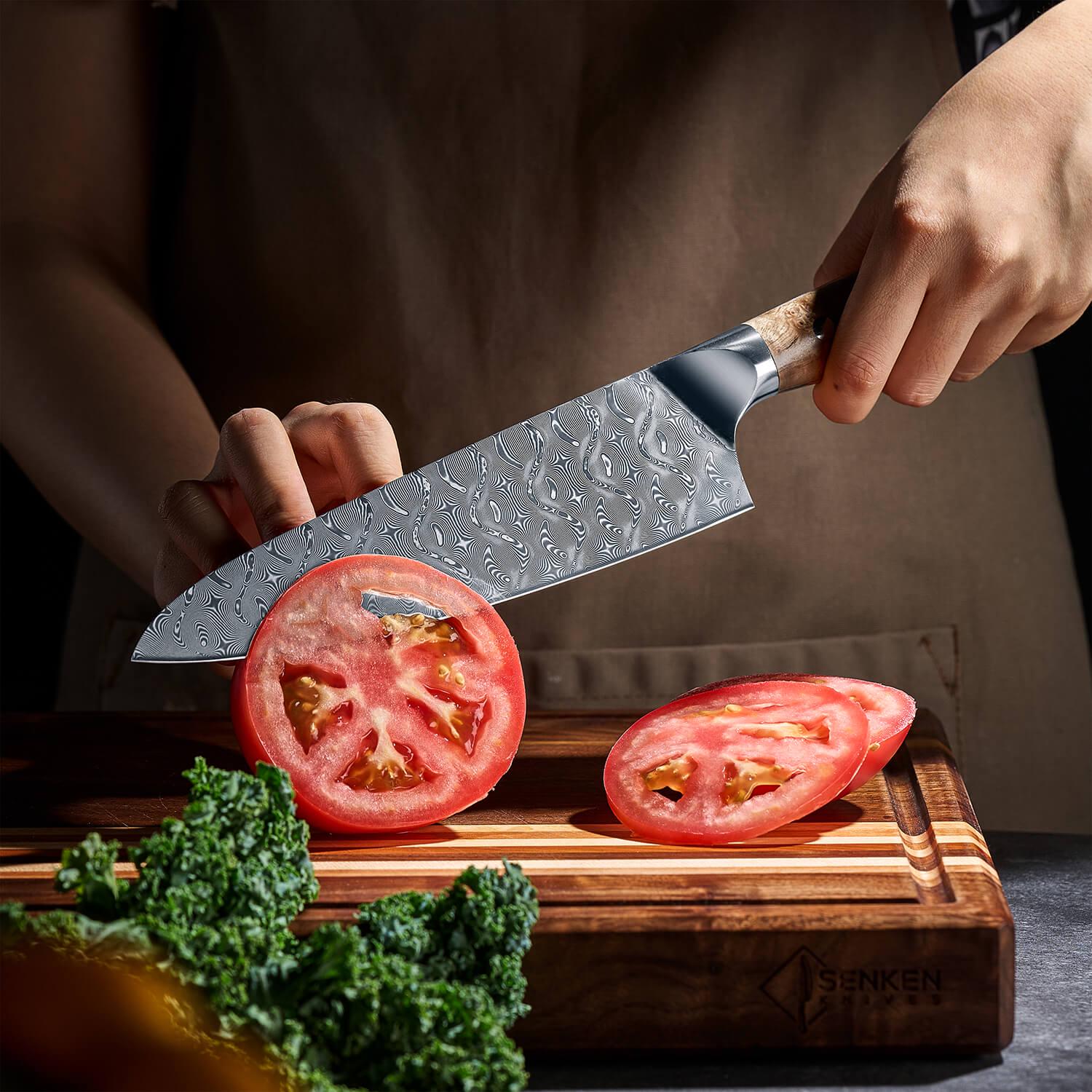 110-layer Powder Damascus Steel Japanese Chef Knife – Tenjin "heavenly ...
