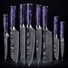 67-layer Damascus Steel Kitchen Knife Set 7-piece Japanese Chef Knife ...