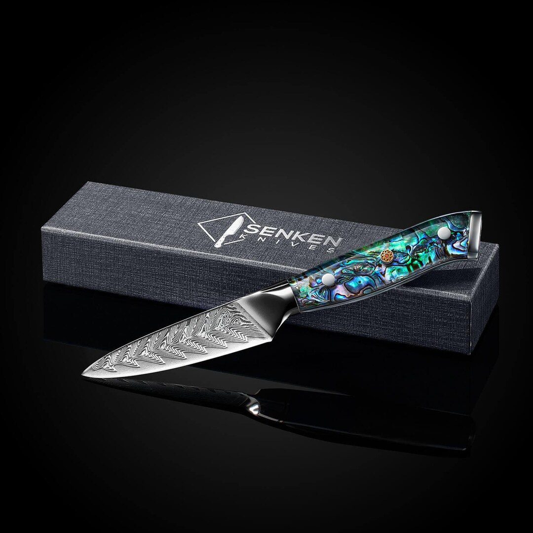 Beautiful 3.5 Paring Knife With Real Abalone Shell Handle 67-layer ...