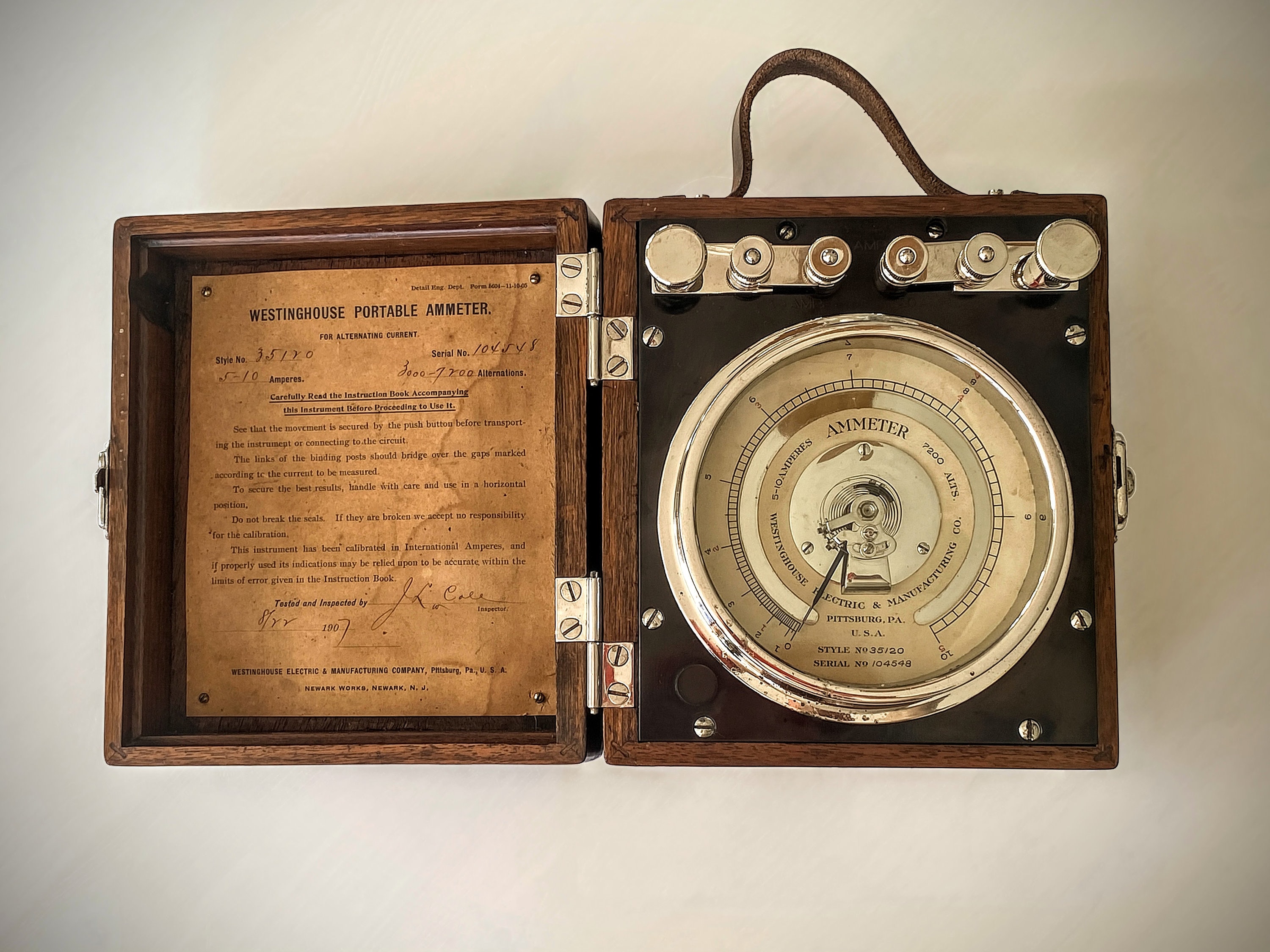 1907 Westinghouse Portable Ammeter for Alternating Current - Etsy