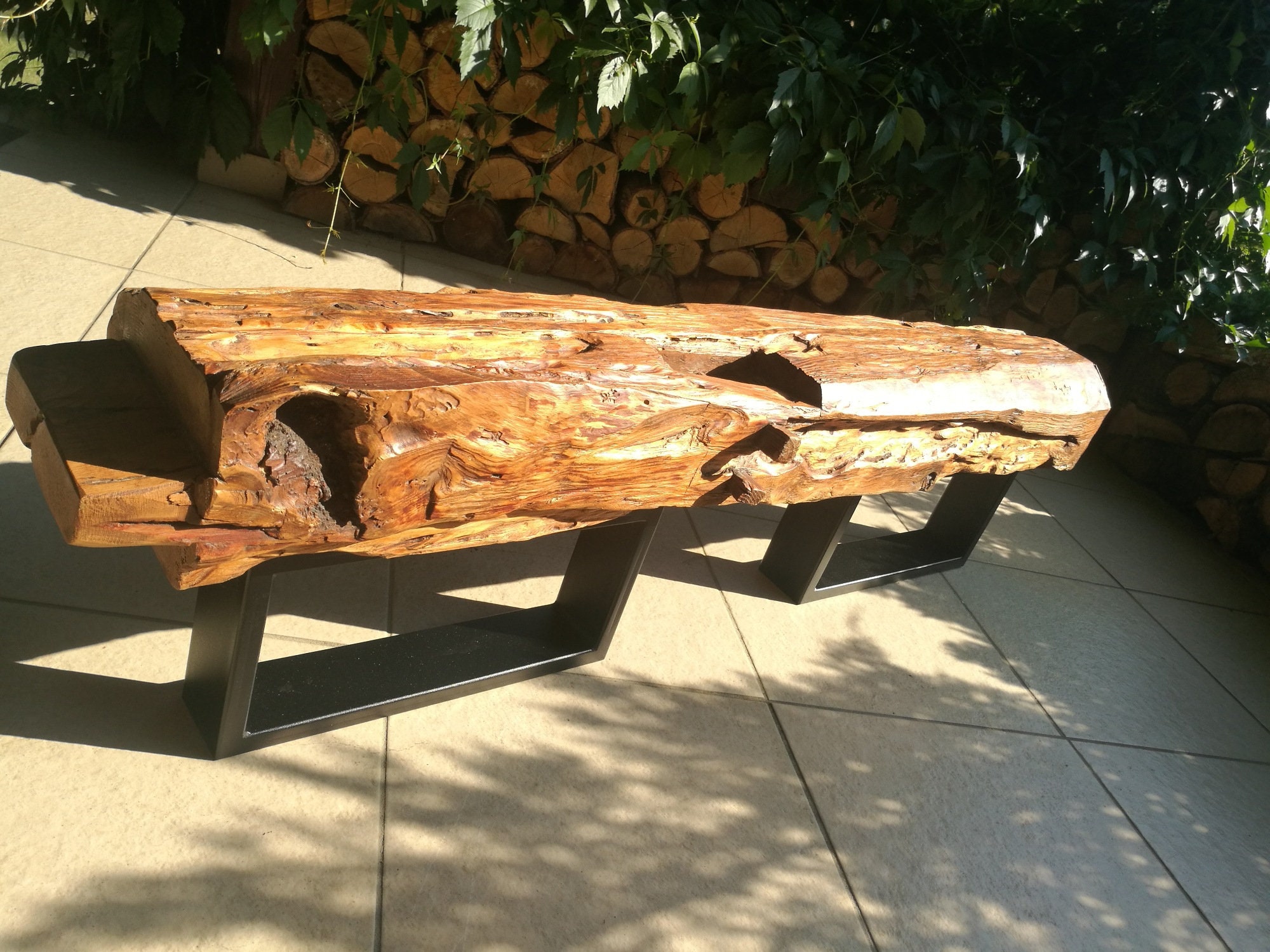 Old Wood Beam Rustic Modern Farm House Style Console Table Entry Way ...