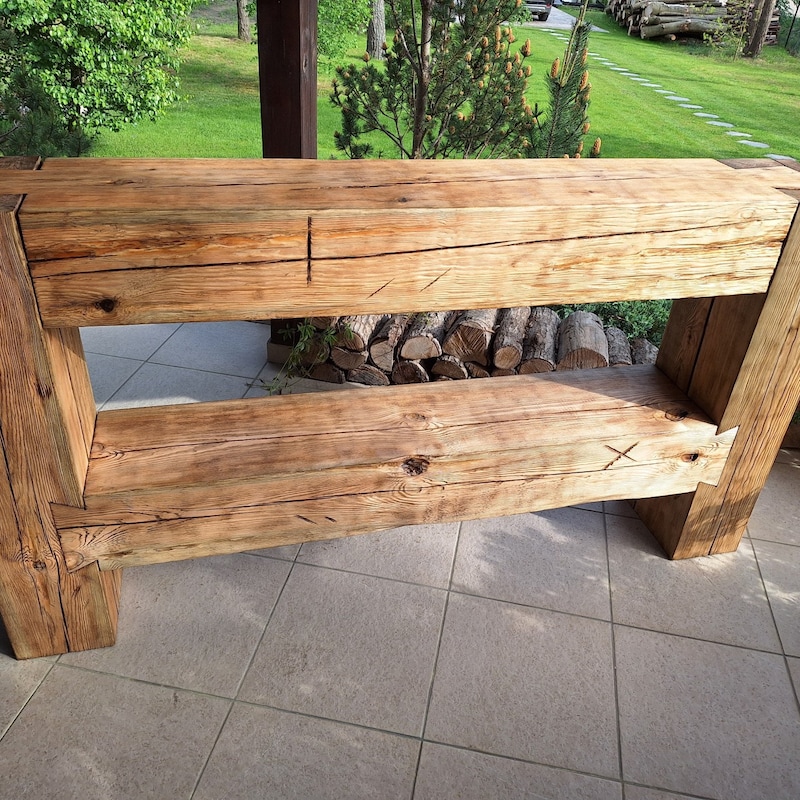 Long Barn Beam Console Table - Etsy