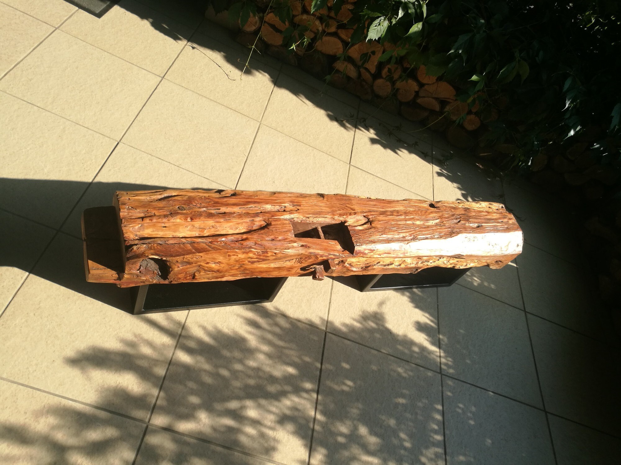 Old Wood Beam Rustic Modern Farm House Style Console Table - Etsy UK