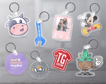 Custom Logo Keychain - Etsy
